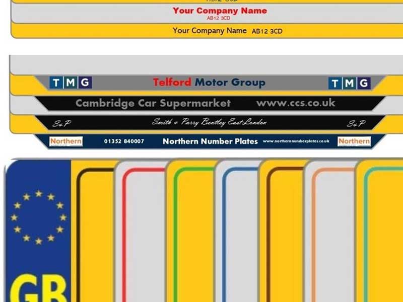 Standard Ready Made Number Plates | Northern Number Plates Limited
