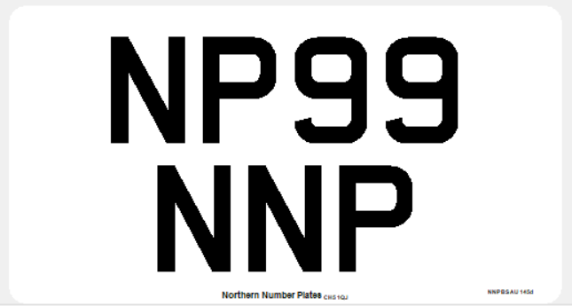 READY MADE NUMBER PLATE STANDARD IMPORT (front or rear) | Northern ...