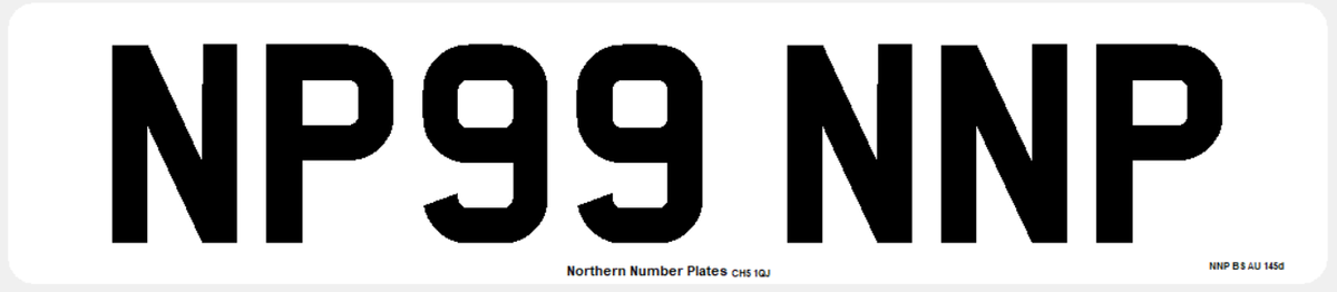 READY MADE NUMBER PLATE STANDARD OBLONG (front or rear) | Northern ...