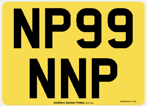 READY MADE NUMBER PLATE STANDARD SQUARE REAR | Northern Number Plates ...
